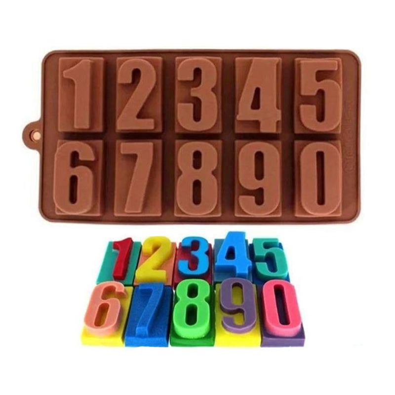 0 To 9 Big Numbers Silicone Chocolate Mold | Bake House – Bakehouse.pk