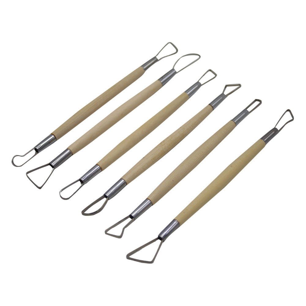 Double Side Wood modeling Tool 6pcs Set – Bakehouse.pk