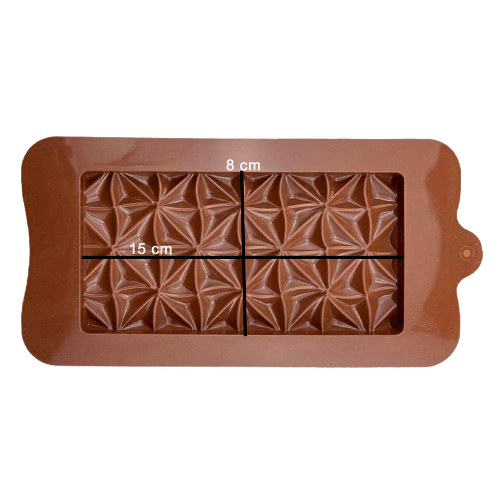 Half Square Triangles Design Chocolate Bar Silicone Mold – Bake House ...