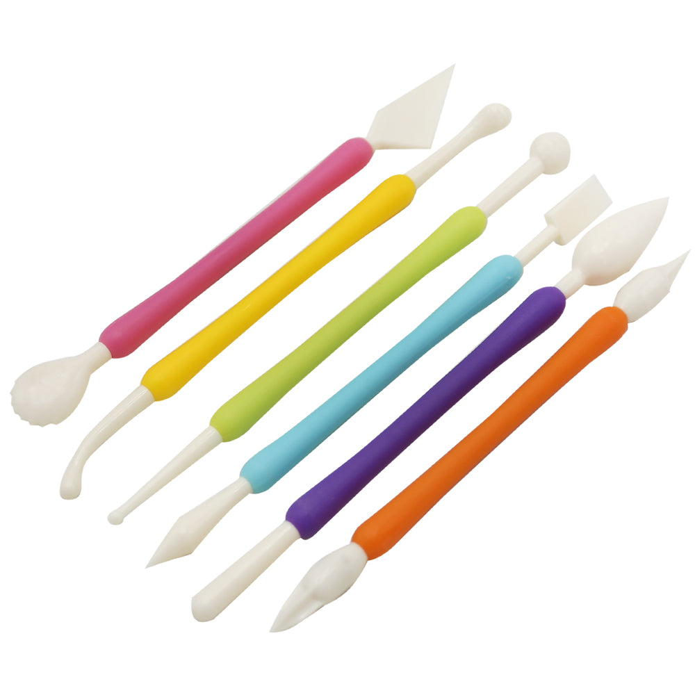 Double Side Fondant Modeling Tool 6Pcs Set Plastic – Bakehouse.pk