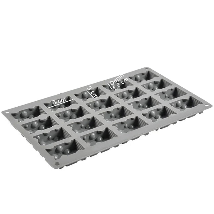 Mini Cheese Blocks Shape Silicone Mold 20 cavity – Bakehouse.pk