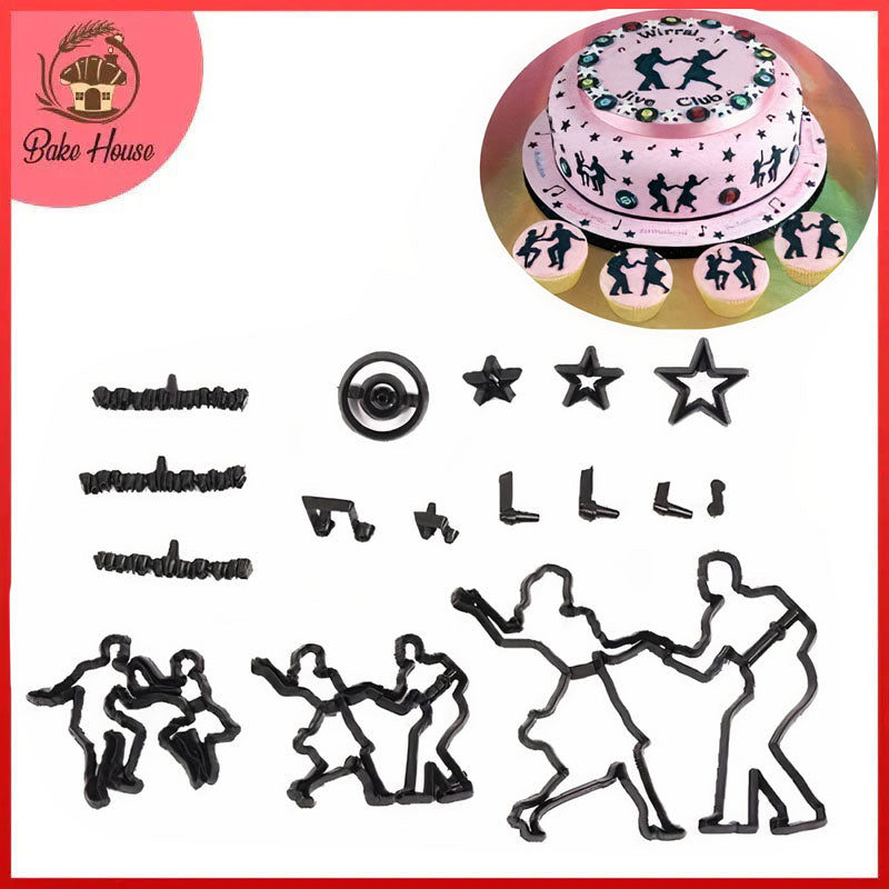 Dancing Couple Patchwork Fondant Cutters Set – Bake House - The Baking ...