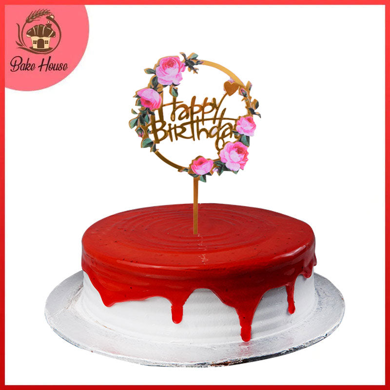 Happy Birthday Cake Topper (Design 16) – Bake House - The Baking Treasure