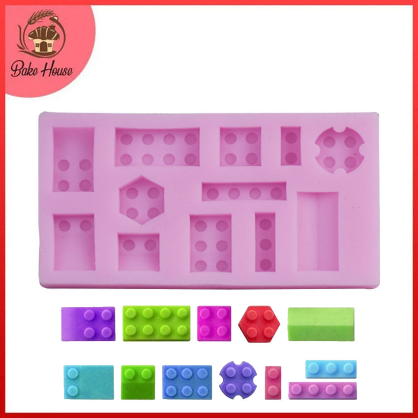 Kids Building Blocks Theme Silicone Fondant Mold 12 Cavity – Bake House ...