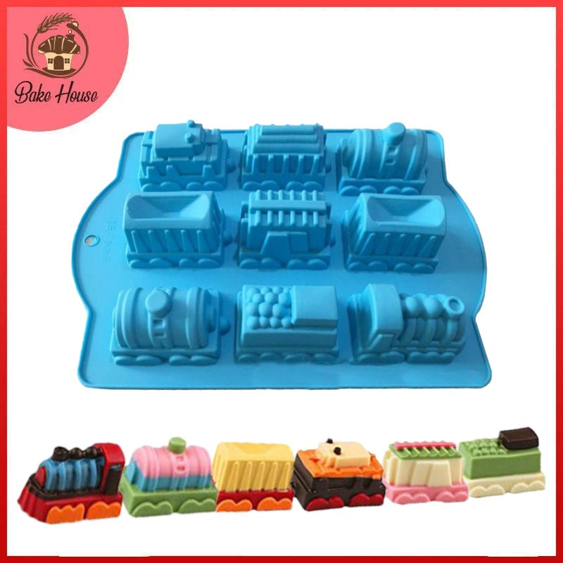 Train Silicone Baking Mold 9 Cavity – Bake House - The Baking Treasure