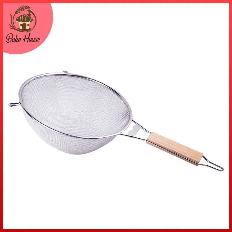 Wooden Handle Kitchen Multipurpose Seive Strainer 20.5cm Basket – Bake ...