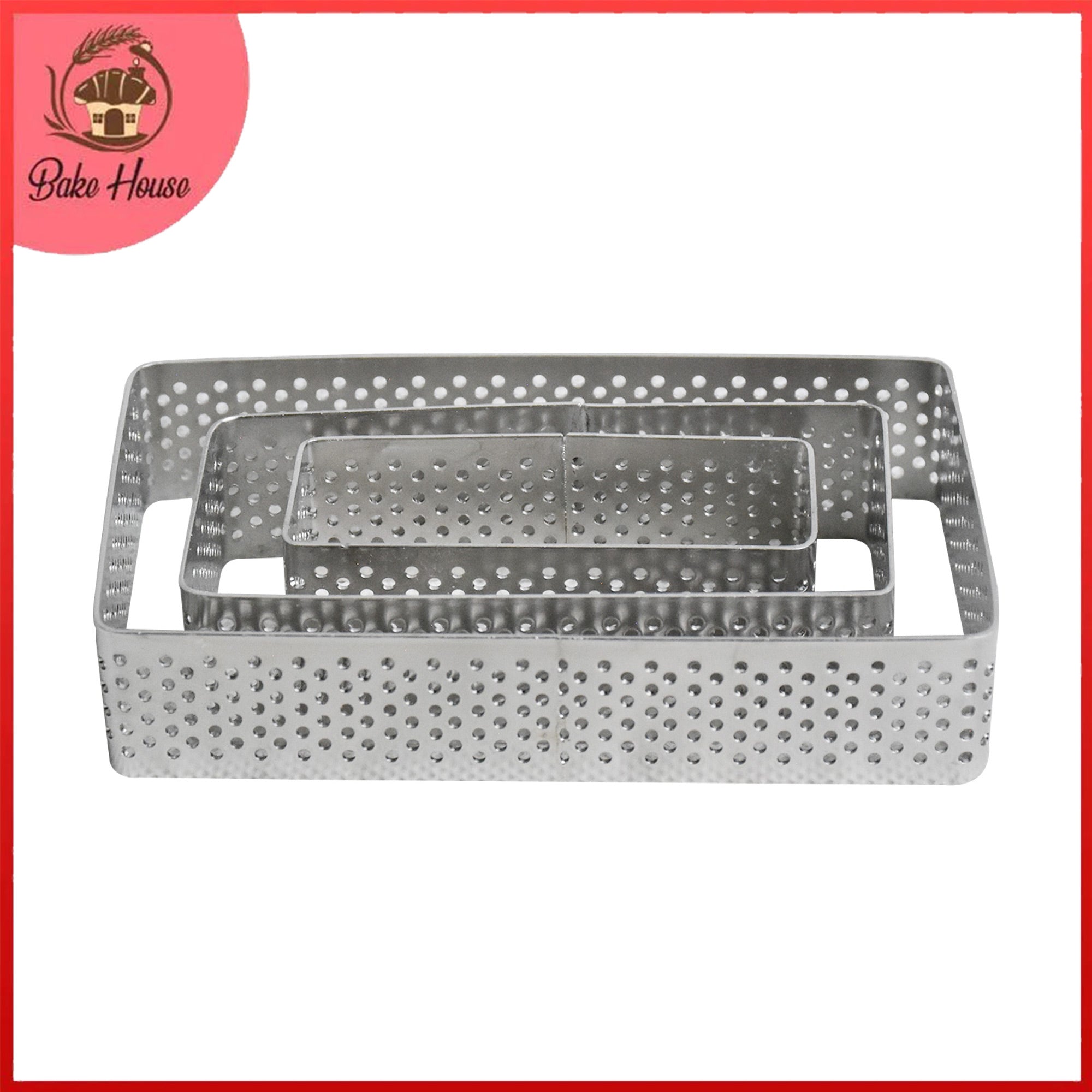 Rectangle Shape Tart Ring 3Pcs Set – Bake House - The Baking Treasure