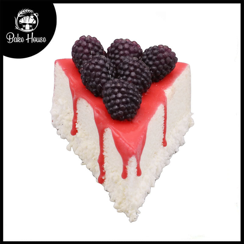 Realistic Artificial Triangle Pastry With Black Rasberry Topping ...