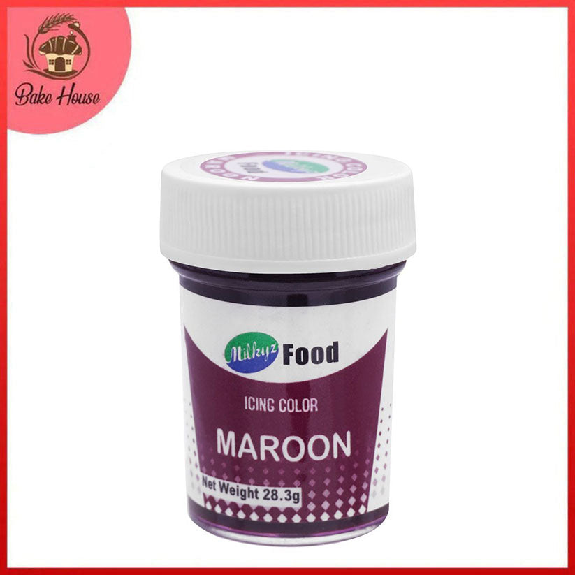 Milkyz Food Gel Icing Color Maroon – Bake House - The Baking Treasure