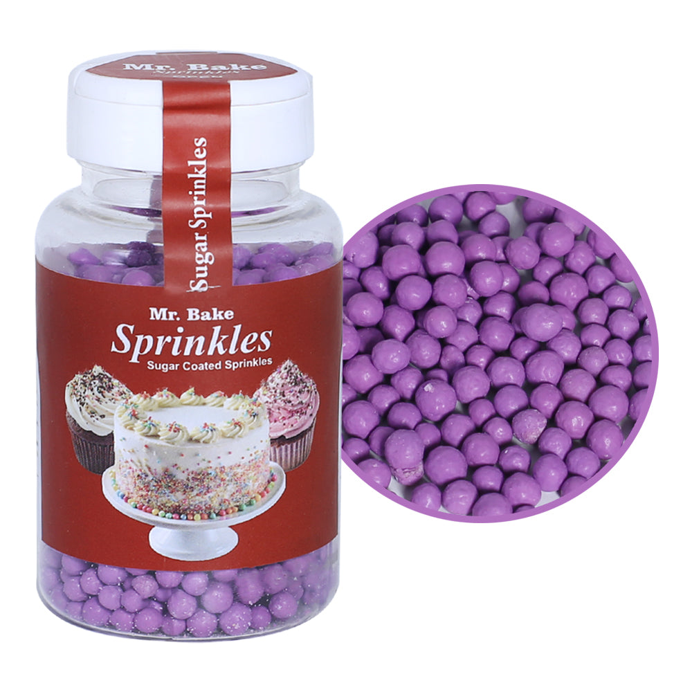 MR Bake Purple Pearls Sprinkles – 90g Jar – Bakehouse.pk